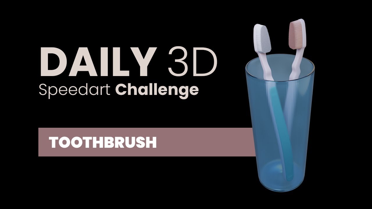 (Almost) Daily 3D Blender Modeling Speed Art - Toothbrush - YouTube