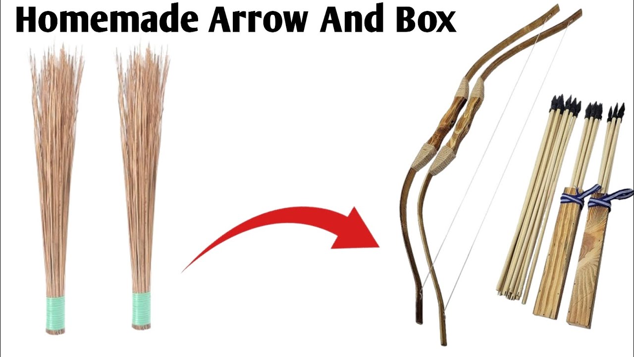 How to make a Bow and Arrow at home/homemade Powerfull bow and arrow/diy bow and arrow - YouTube