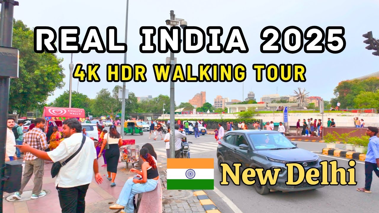 Walking in India 2025 🇮🇳 - New Delhi, Connaught Place, Real City Life ...