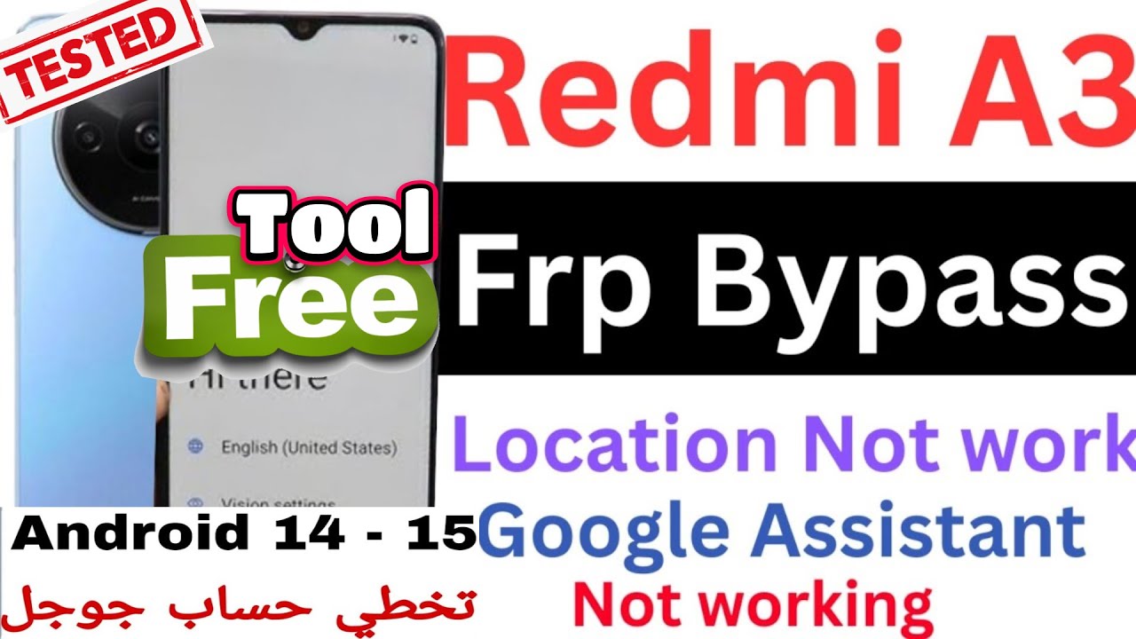 Redmi A3 (blue) FRP Bypass Android 15 Free 2025 | Redmi A3 Google ...