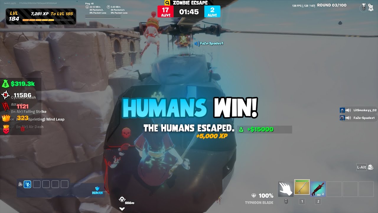 Fortnite Zombie Escape Tag - Human Win (Bazmint Keep Finale) - YouTube