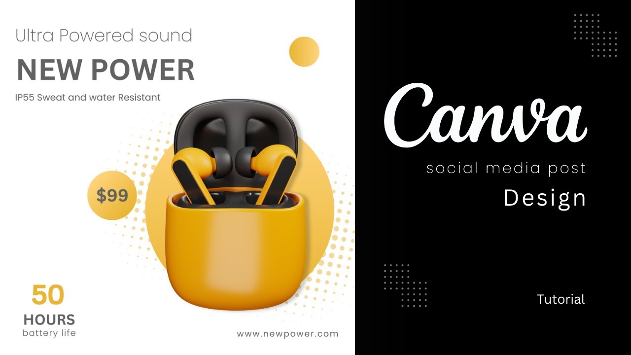 Canva Social Media Post Design Tutorial 2024 - YouTube