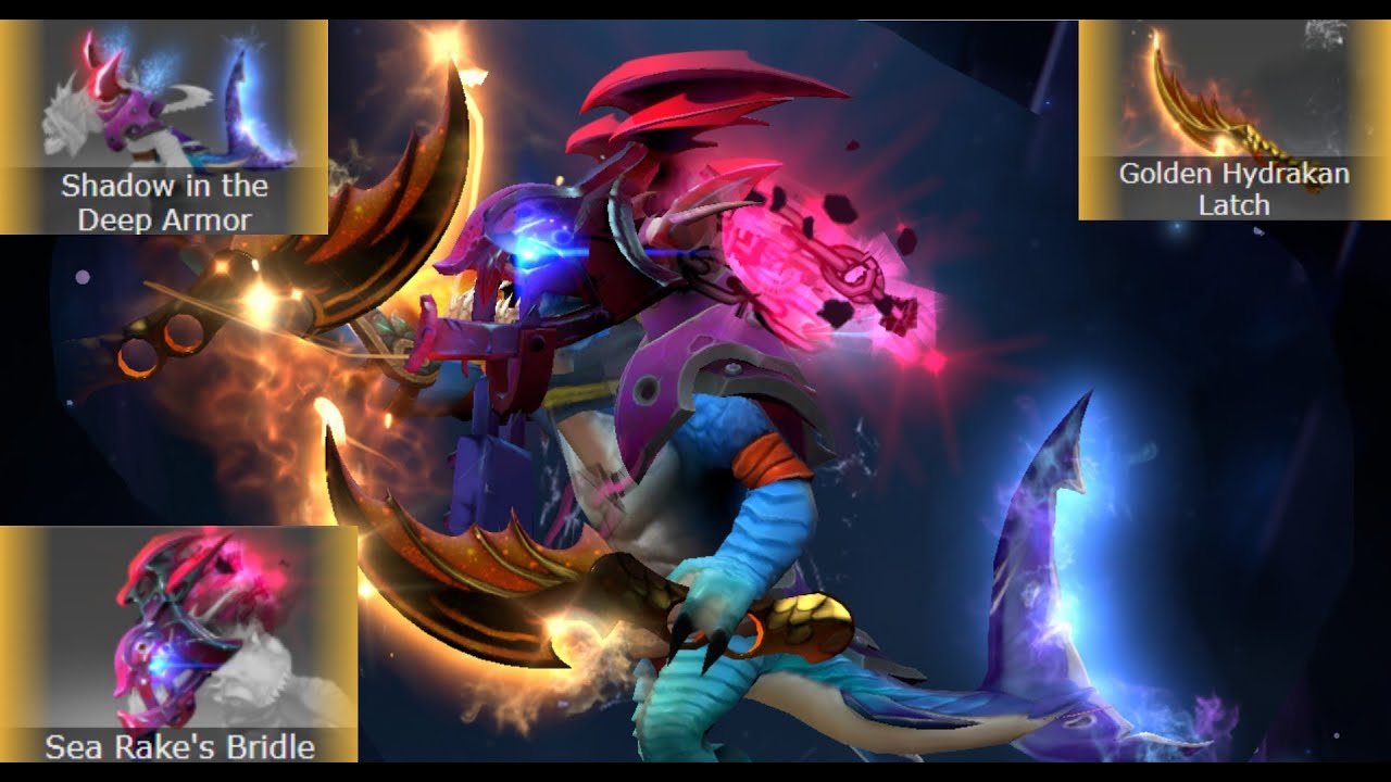 Slark Mix Set Sea Rake's Bridle / Golden Hydrakan Latch / Shadow in the ...