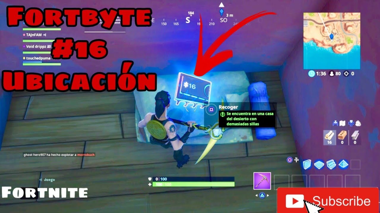 FORTNITE FORTBYTE #16 UBICACIÓN (Se encuentra en una casa del desierto ...