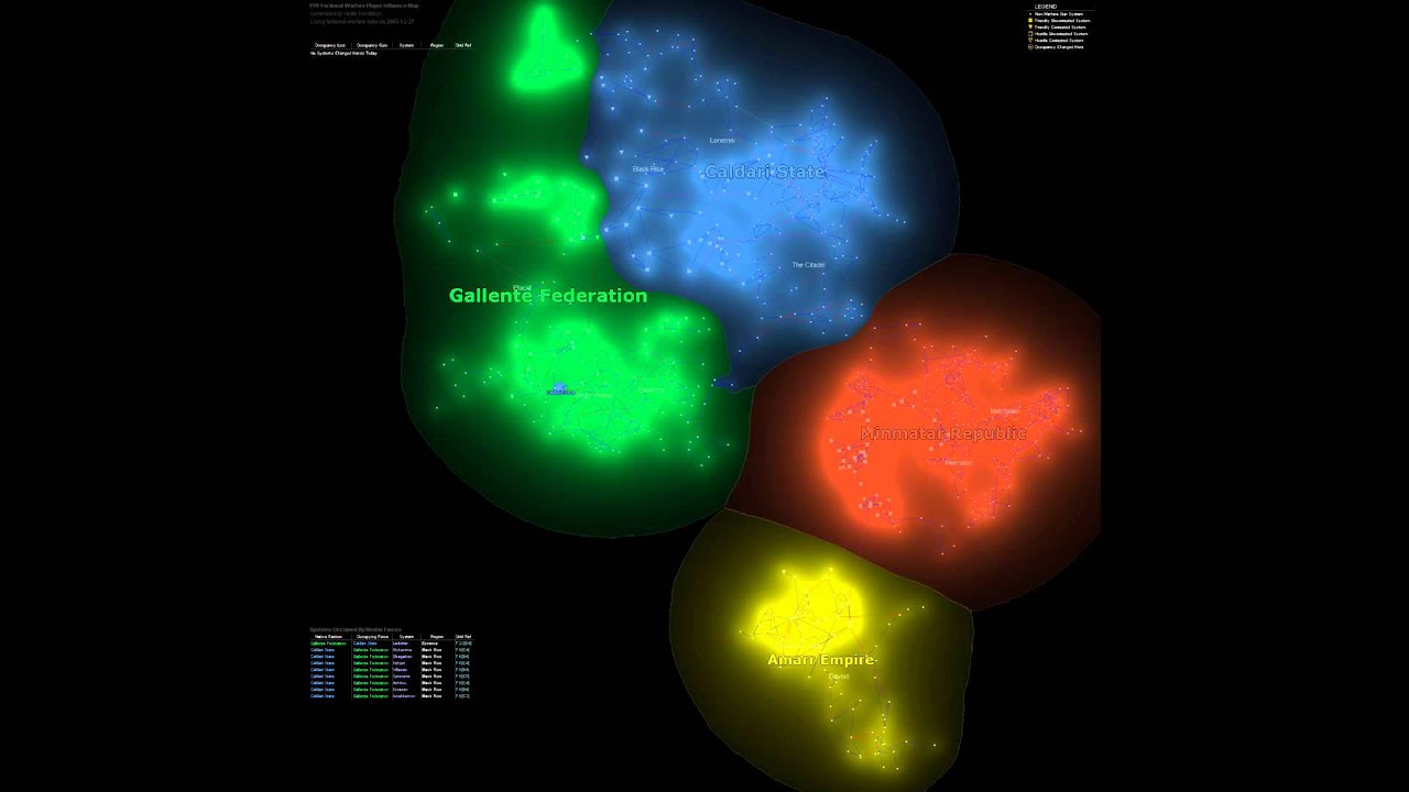 EVE: Animated FW Influence Map - December 2008 - YouTube