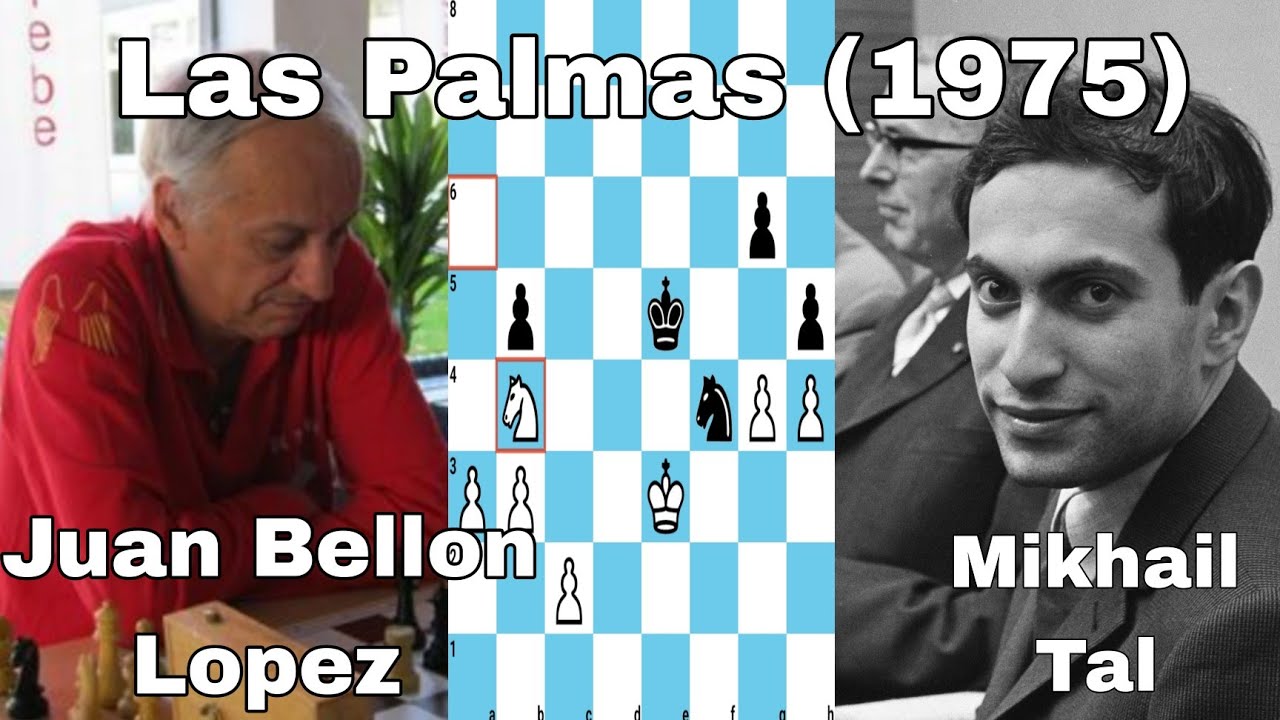 Mikhail Tal vs Juan Bellon Lopez. Las Palmas (1975). - YouTube