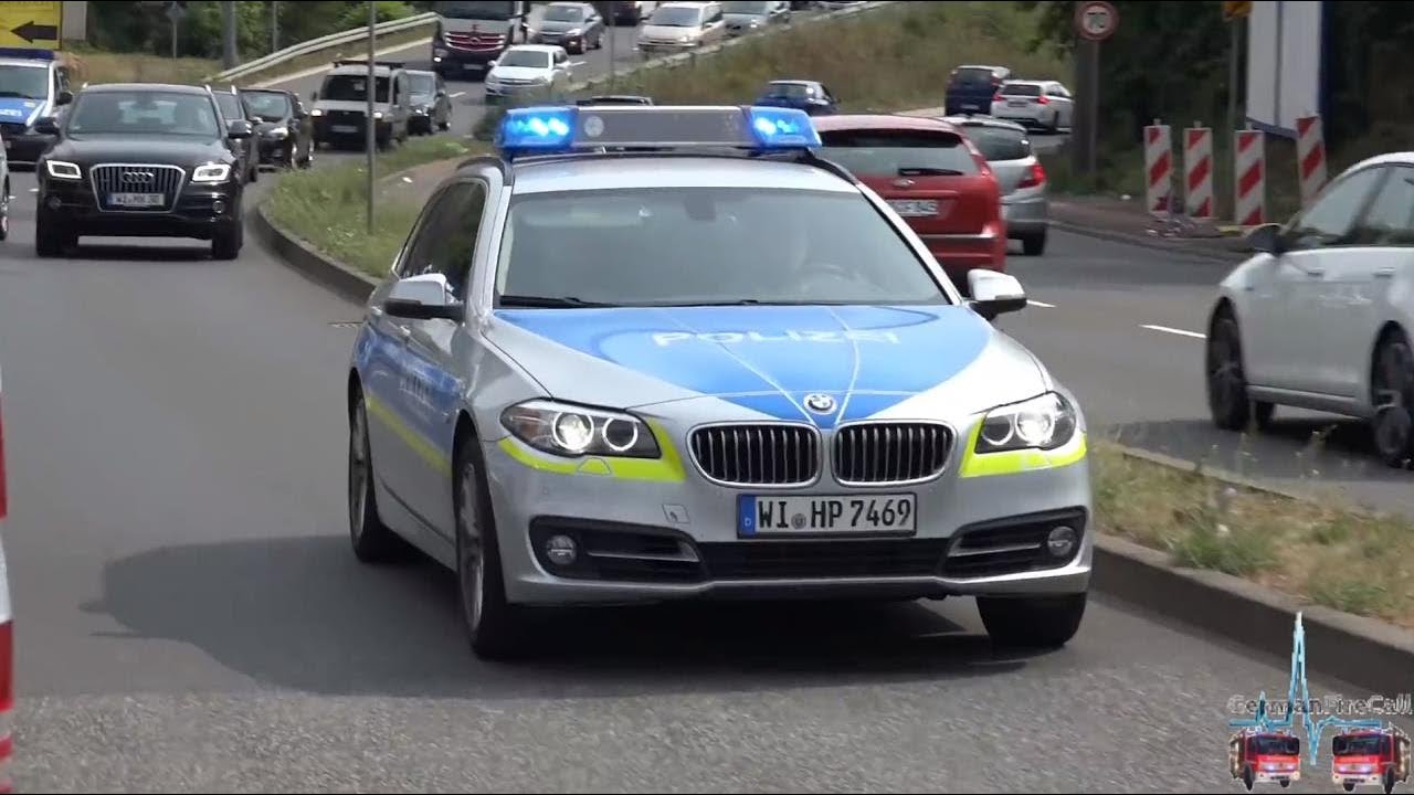 2x FuStW Autobahnpolizei Wiesbaden - YouTube