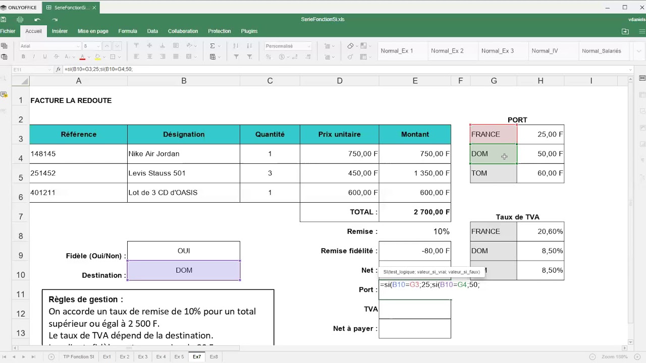 Facture la redoute Si imbriques Démo complète - YouTube