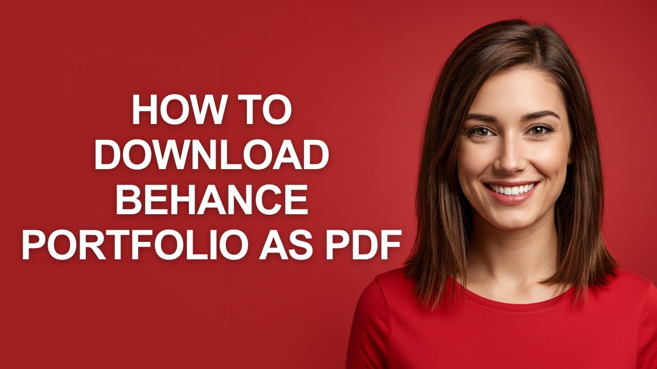 How To Download Behance Portfolio As Pdf - AshleyHowTo - YouTube