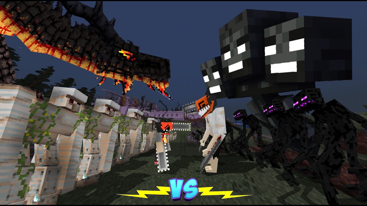 MAGMA DRIPPER, CHAINSAW MAN, MUTANT IRONGOLEM ARMY VS CHAINSAW DEMON ...