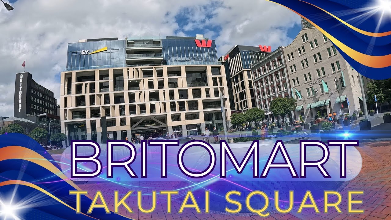 BRITOMART I TAKUTAI SQUARE I AUCKLAND NEW ZEALAND I WALKING TOUR 4K HDR ...