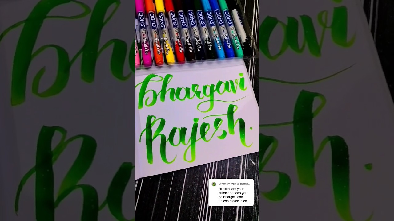 Bhargavi Rajesh in Calligraphy - YouTube