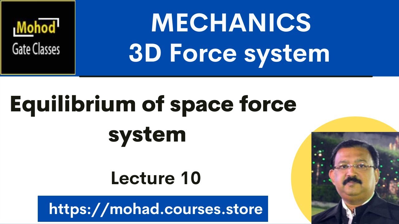 3D 10 Equilibrium of space force system | EQUILIBRIUM IN THREE ...