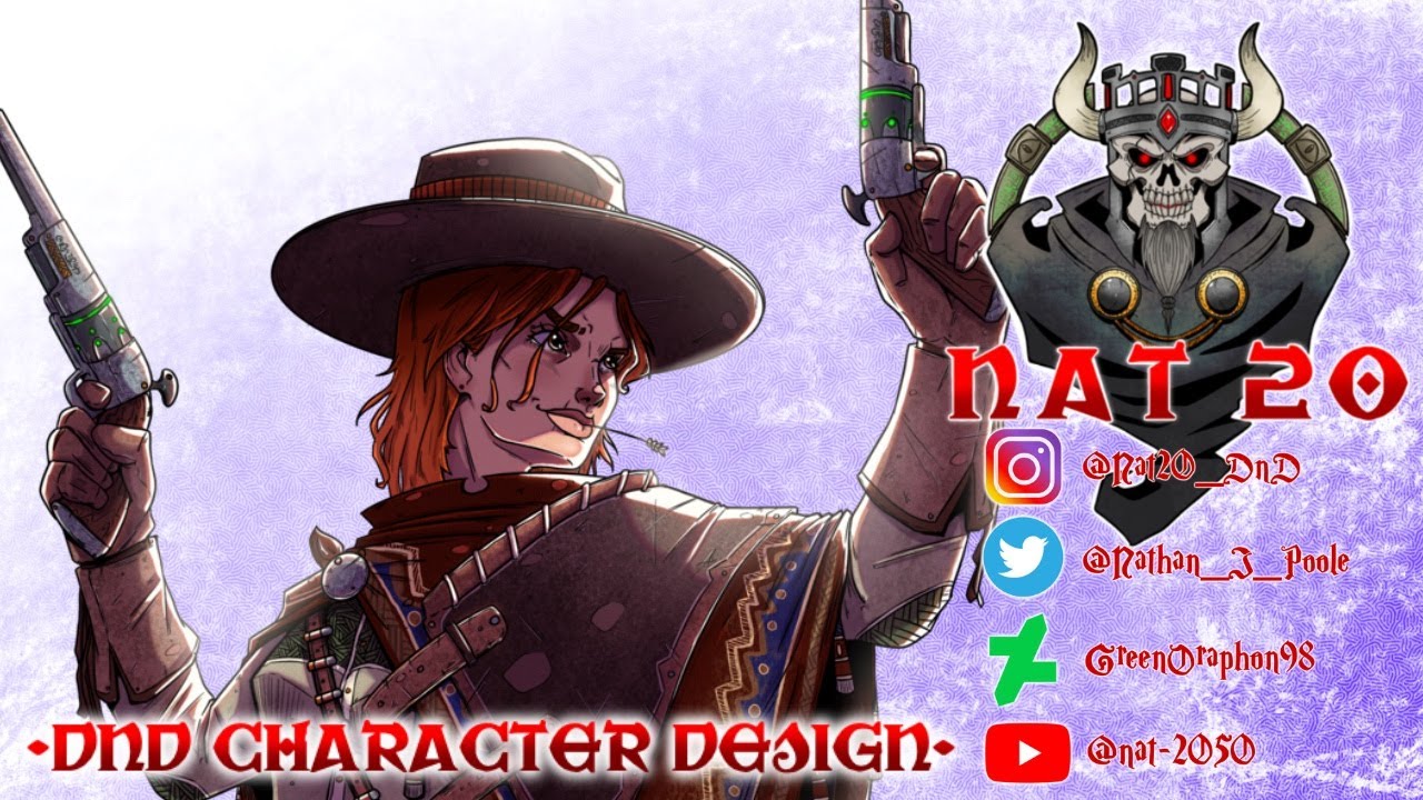 DnD Character Speed-Paint | Human Gunslinger #dnd #art - YouTube