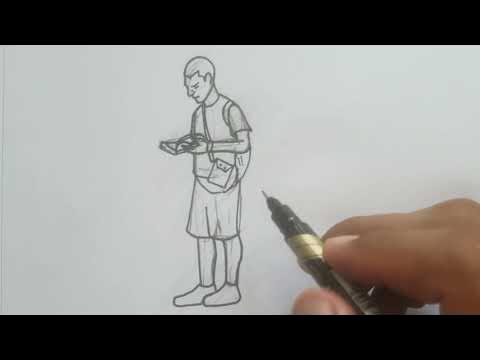 How to Draw people step-by-step,រៀនគូររូប៖ - YouTube