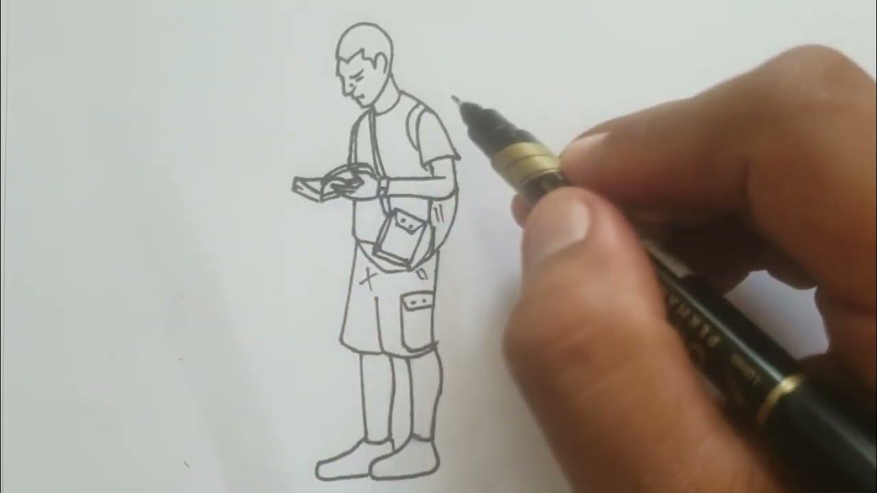 How to Draw people step-by-step,រៀនគូររូប៖ - YouTube