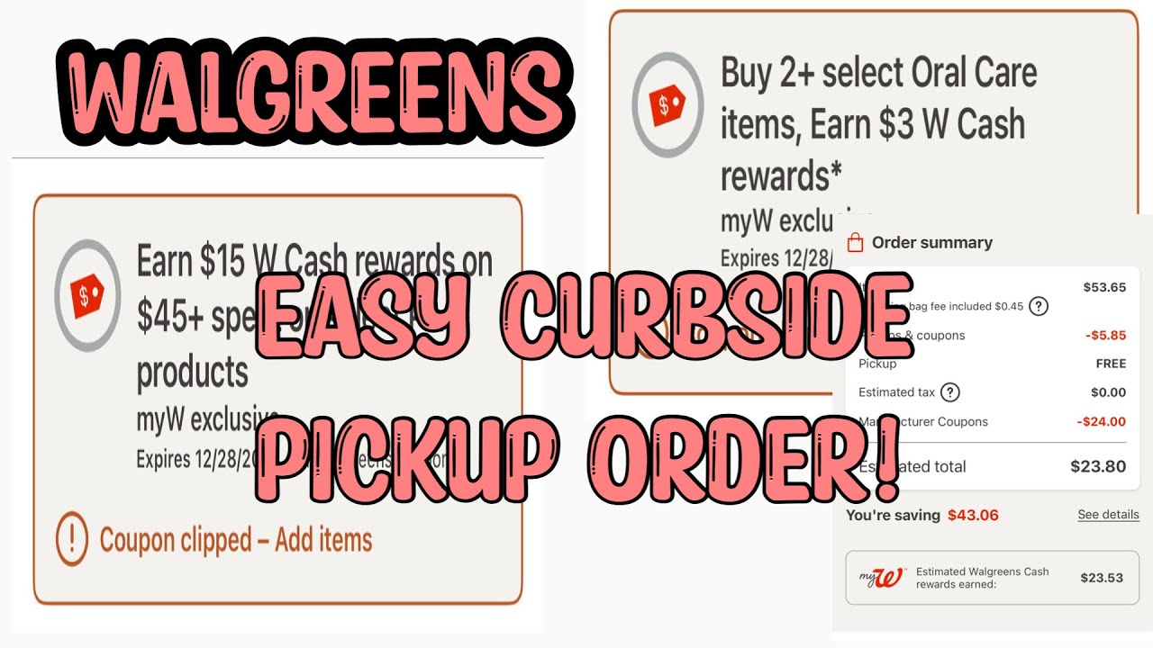 Easy FREE/MM Curbside Pick up Order|| Walgreens 🔥 - YouTube