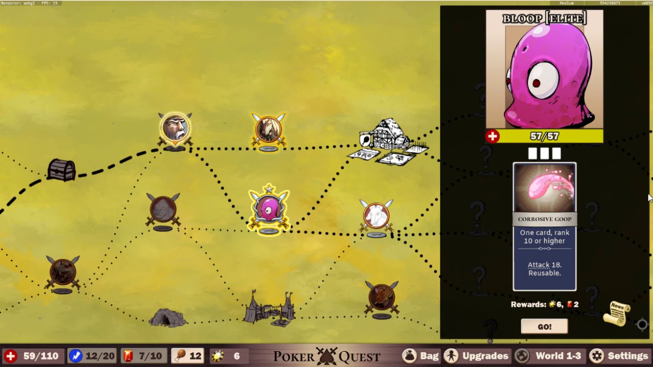Poker Quest, a rogue like card combat game - YouTube