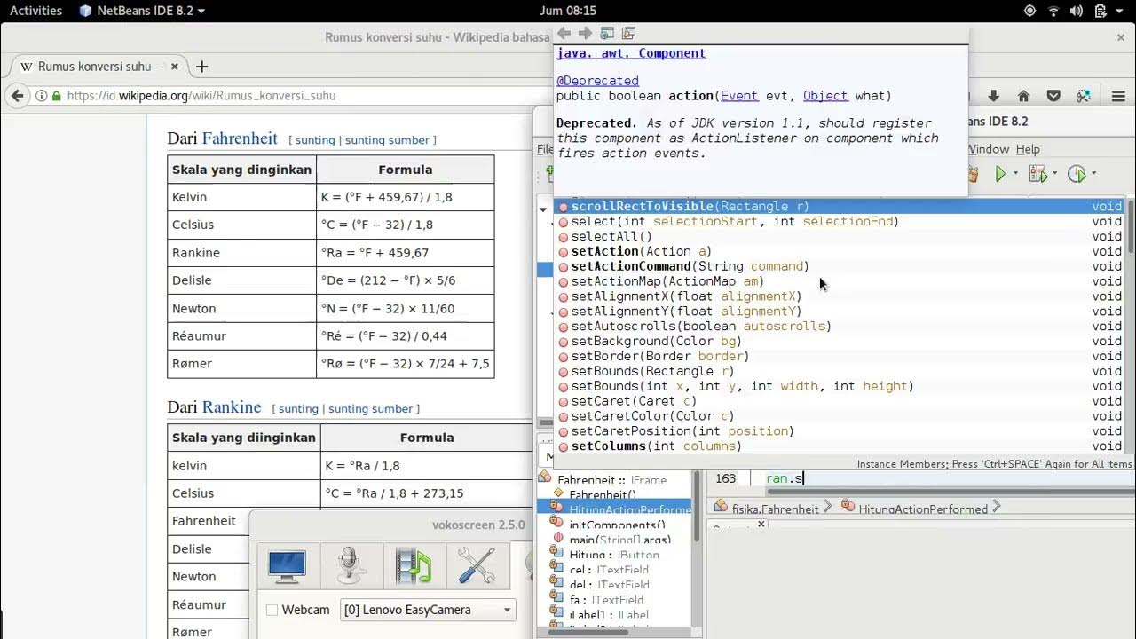 Tutorial Membuat Program Kalkulator Konversi Suhu Fahrenheit Menggunakan Java Netbeans - YouTube