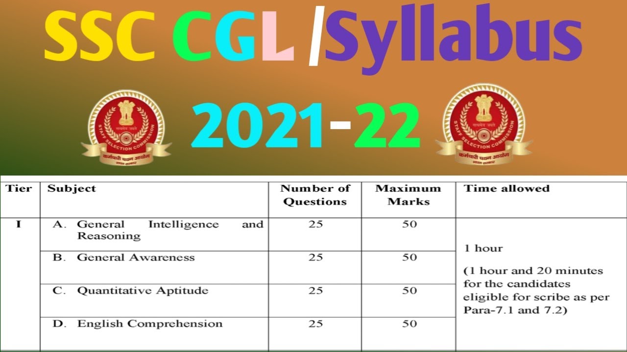 Ssc Cgl syllabus 2022 || - YouTube