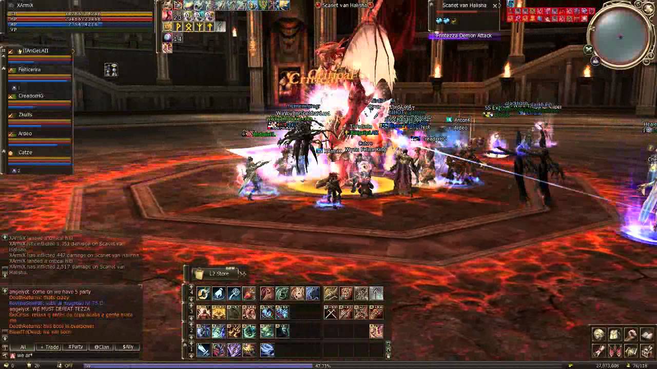 jefes de lineage 2"Frintezza"(un raid épico llega al canal) - YouTube