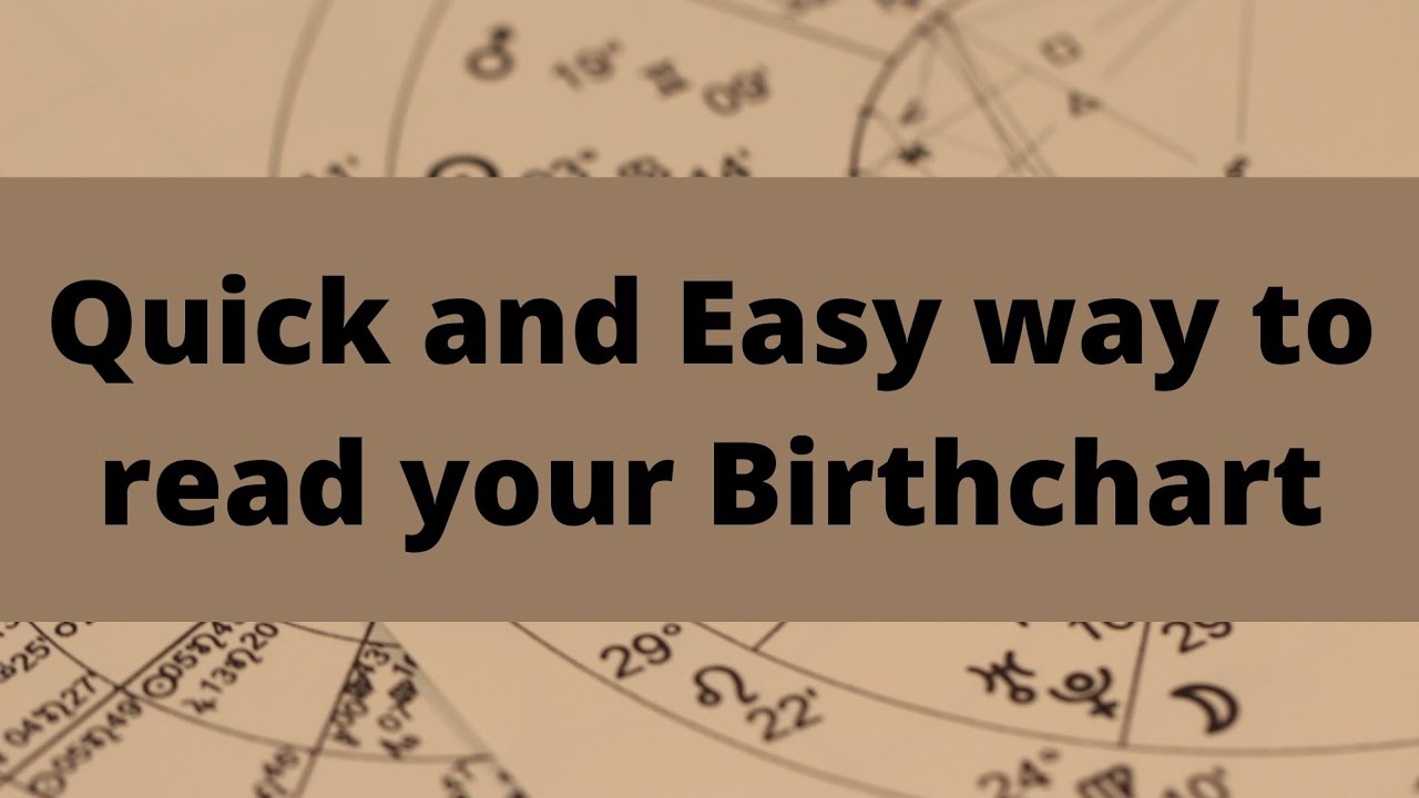 Quick and Easy Technique to read your BirthChart - YouTube