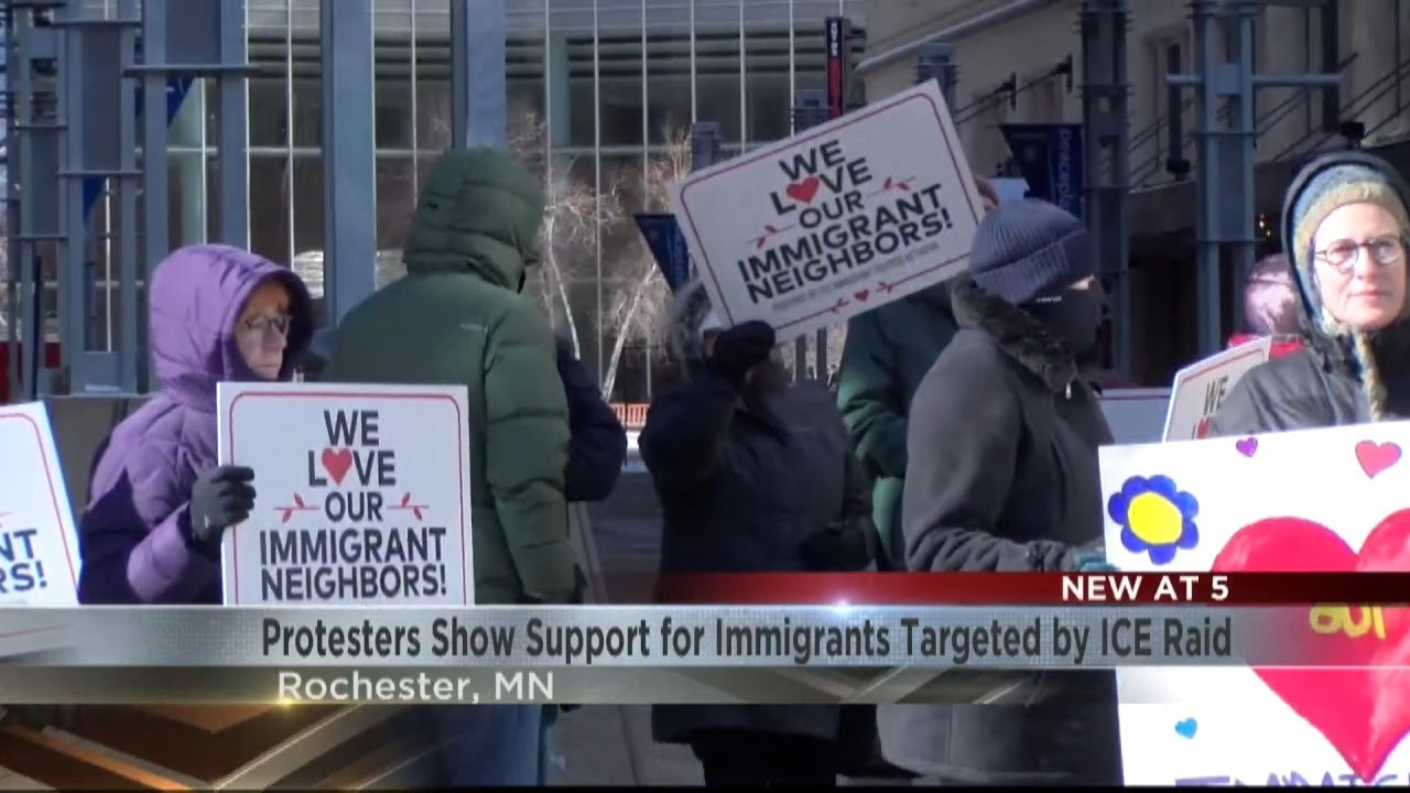 Protesters show support for immigrant community following ICE raid in ...