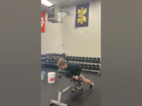 Prone incline bench eccentric DB rows - YouTube
