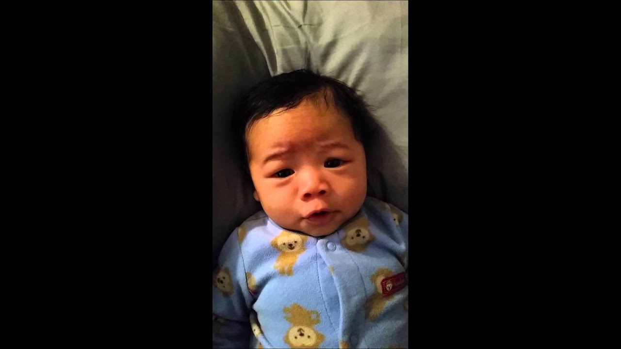 Cutest blasian baby talking to mommy - YouTube