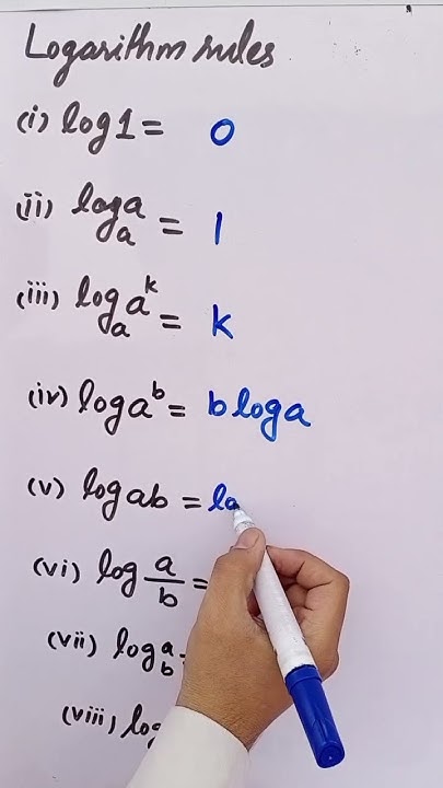 Logarithm Rules | Master the Basics in 20 seconds! #logarithm #rules # ...