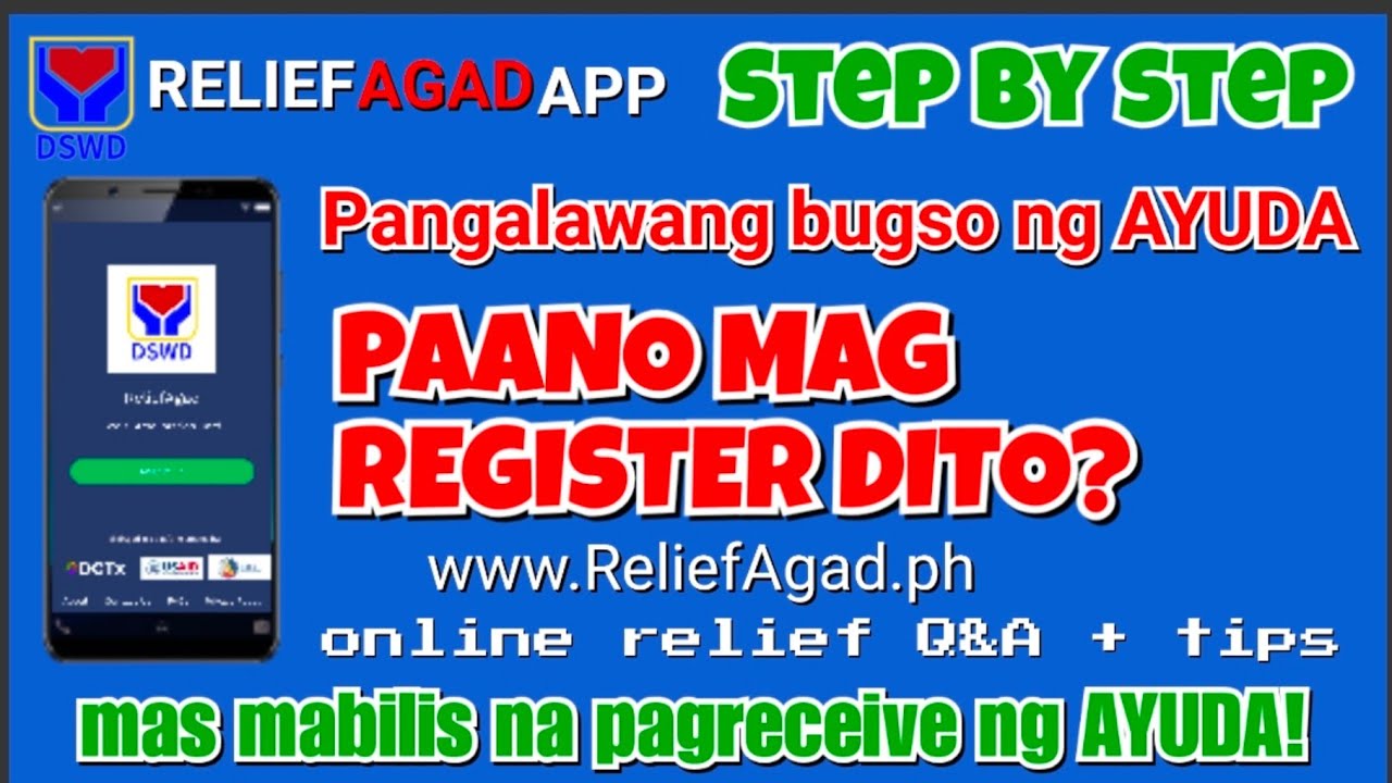 HOW TO APPLY DSWD RELIEFAGAD STEP BY STEP #PAANOMAGREGISTER #AYUDA ...