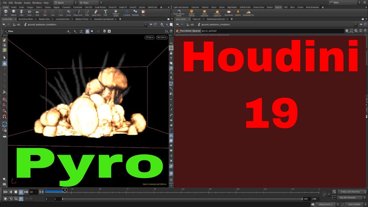Houdini 19 Pyro Explosion overview Tutorial - YouTube