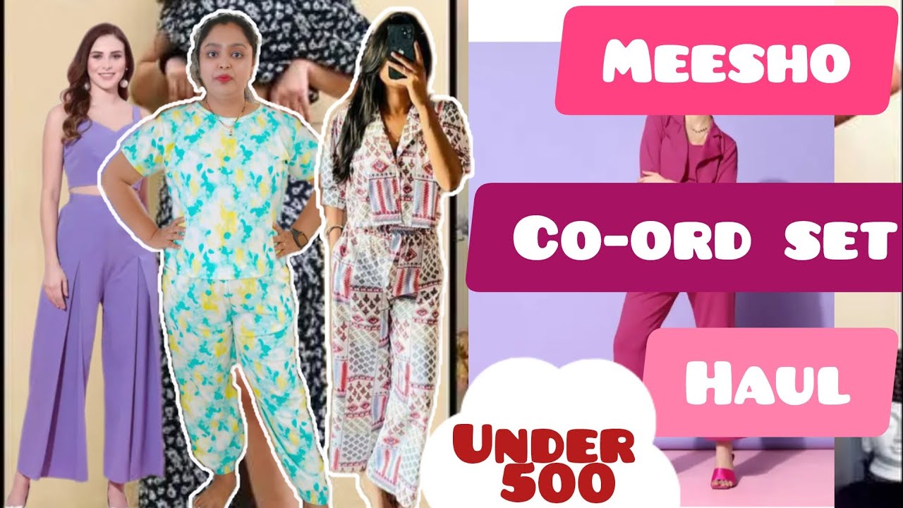 meesho unique co-ord set haul | meesho co-ord sets under 500 | latest ...