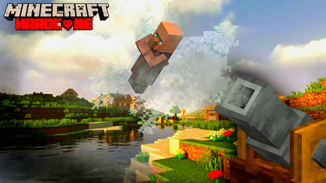 I MADE A VILLAGER LAUNCHER IN MINECRAFT HARDCORE | HINDI GAMEPLAY ...