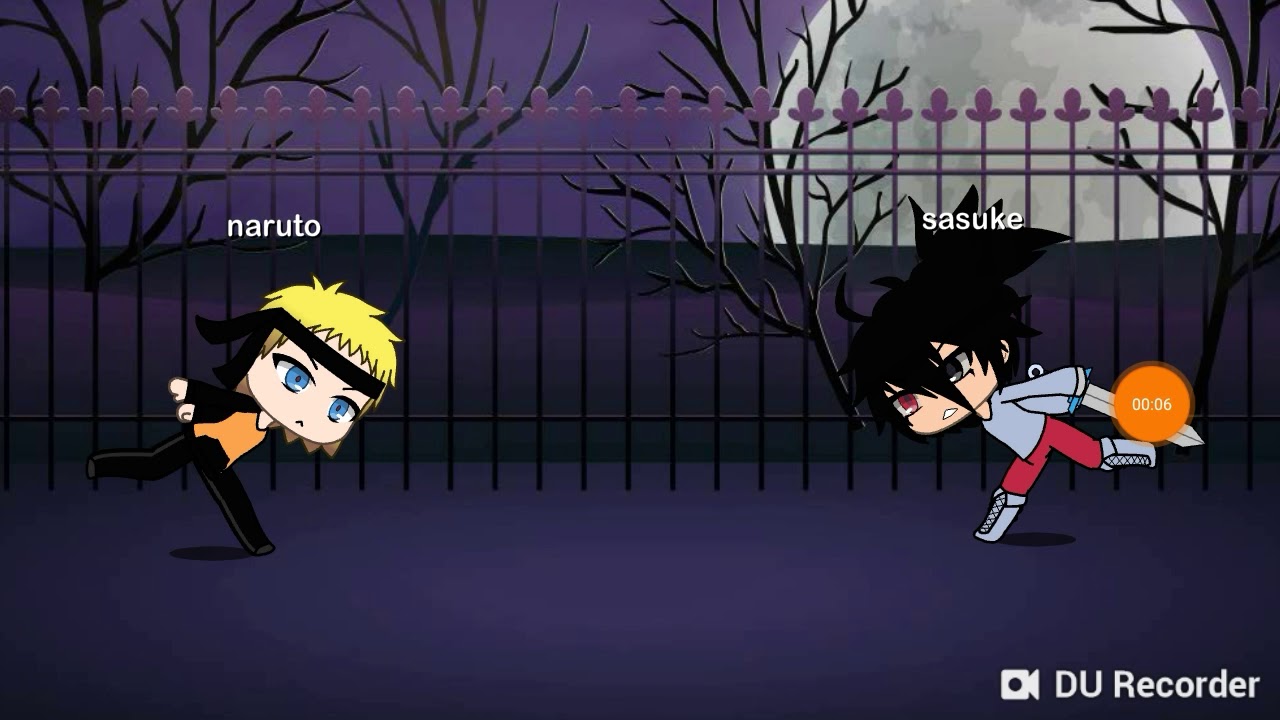 Naruto vs sasuke gacha life - YouTube