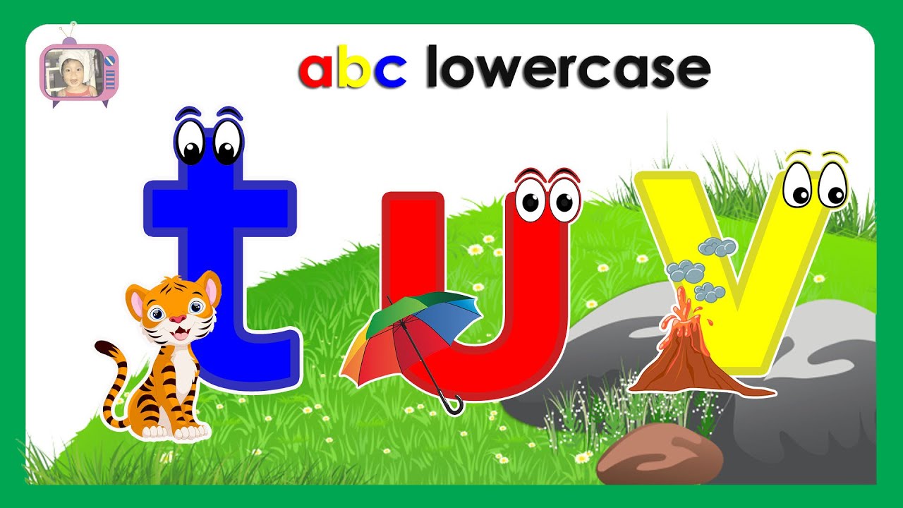Alphabet Sounds t-u-v lowercase for Preschool | ABCD Alphabet in ...
