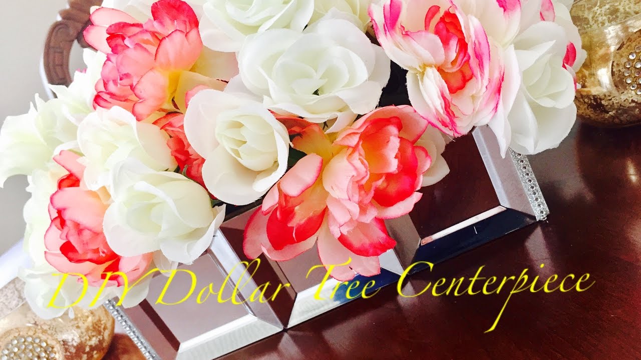 DIY Dollar Tree Bling Mirrored Flower Arrangement *Weddings*- Less than ...