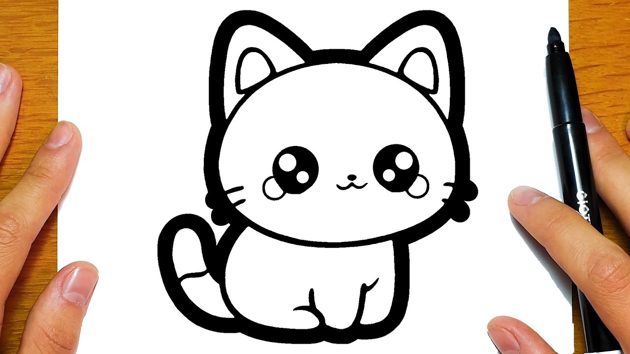 Comment Dessiner Un Chat Mignon De Bande Dessinée