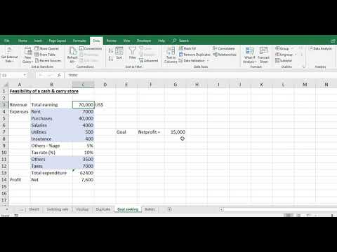 How to use Goal Seek function in MS Excel - YouTube