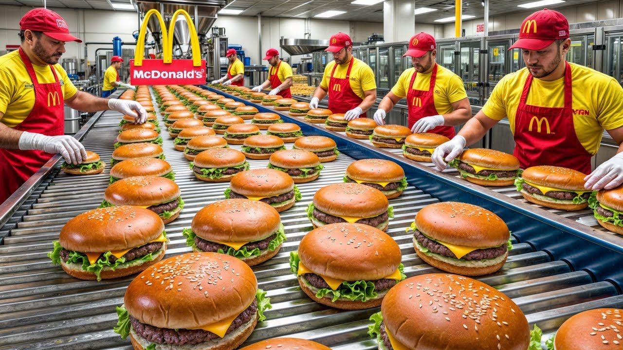 How McDonald's Burger Patties Are Made in Factory | Step by Step ...