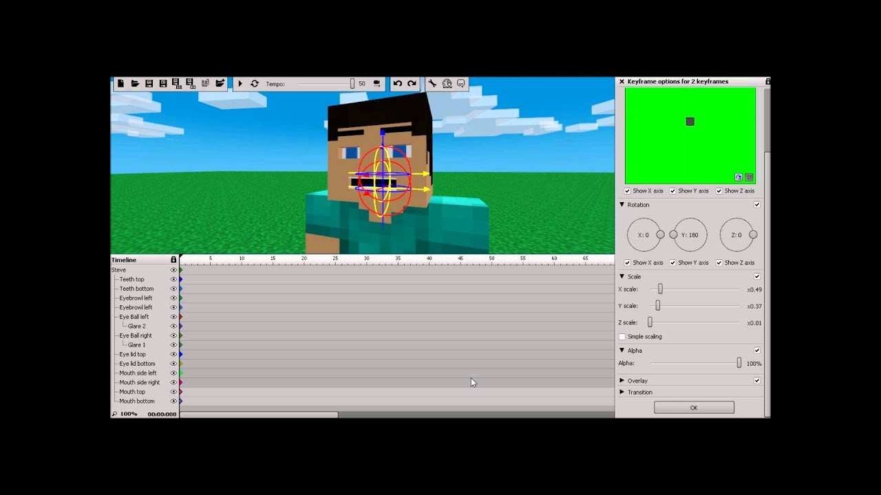 Mine-Imator Rig! ill custome make one for u. - YouTube