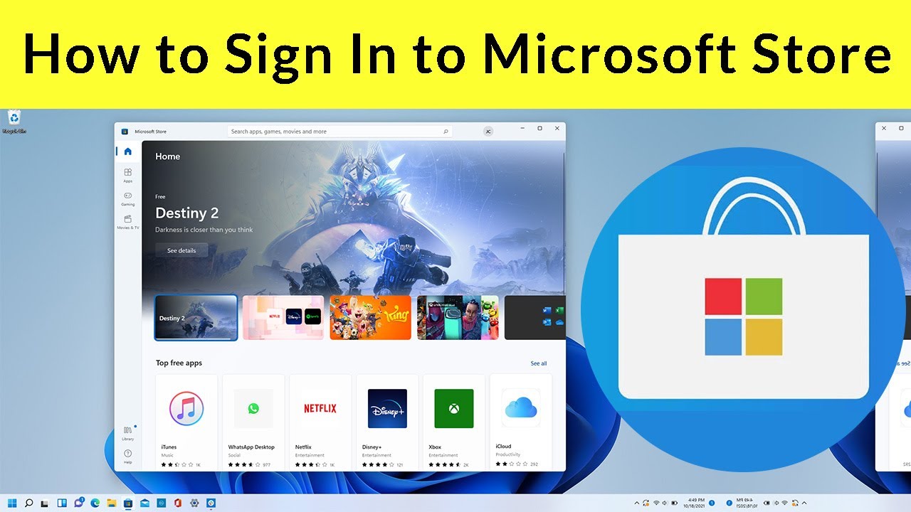 How to Login to Microsoft Store in Windows PC? - YouTube