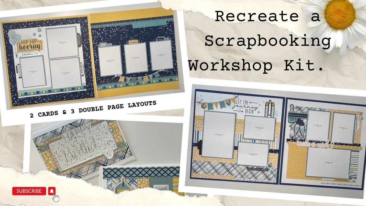 Recreate a scrapbooking workshop kit using different paper. 5 projects ...