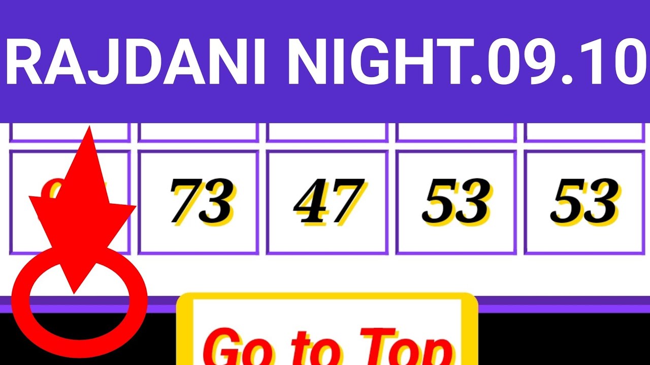 09/10/2023 Radhani Night Today | Rajdhani Night Open | Rajdhani Night ...