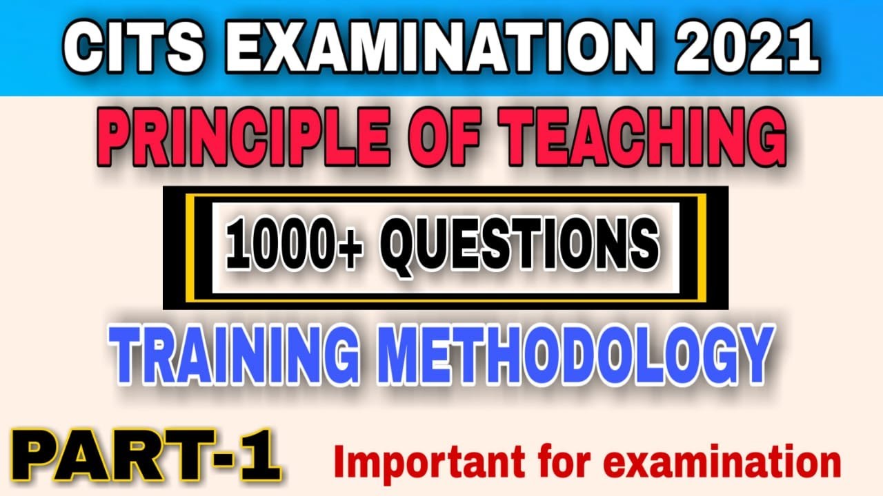 Cits POT /TM 1000+ Question 2021 Principle Of Teaching Questions Cits ...