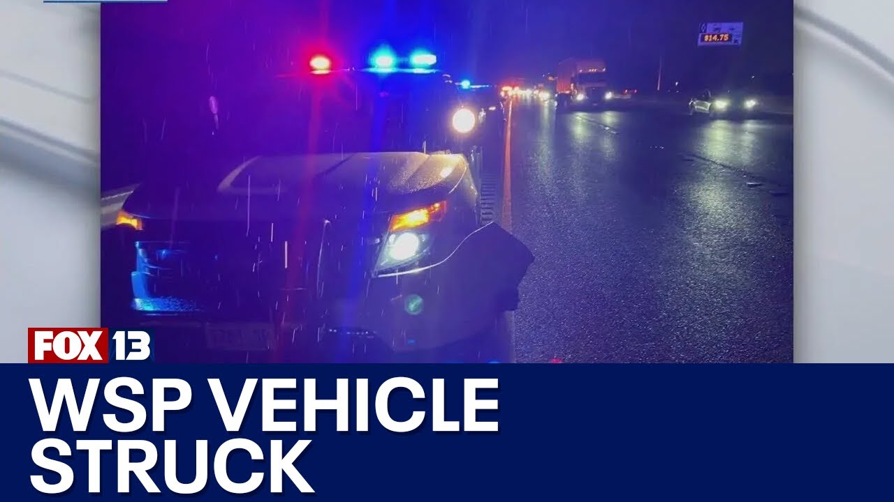 WSP vehicle struck, trooper and tow truck driver hurt - YouTube