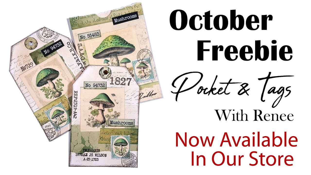 October Freebie - Pocket & Tags - With Renee - YouTube
