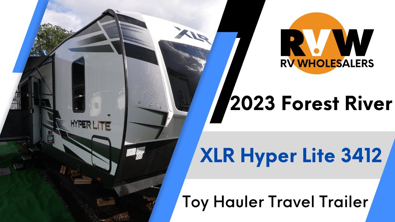 2023 XLR Hyper Lite 3412 Toy Hauler Travel Trailer Flythrough - YouTube