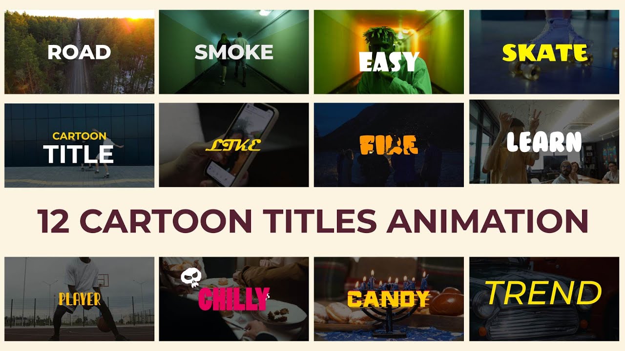 Cartoon Titles After Effects Template - YouTube