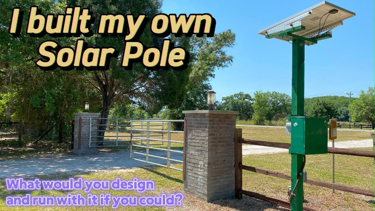 DIY 100 Watt Solar Power Pole - What would you run with one? - YouTube